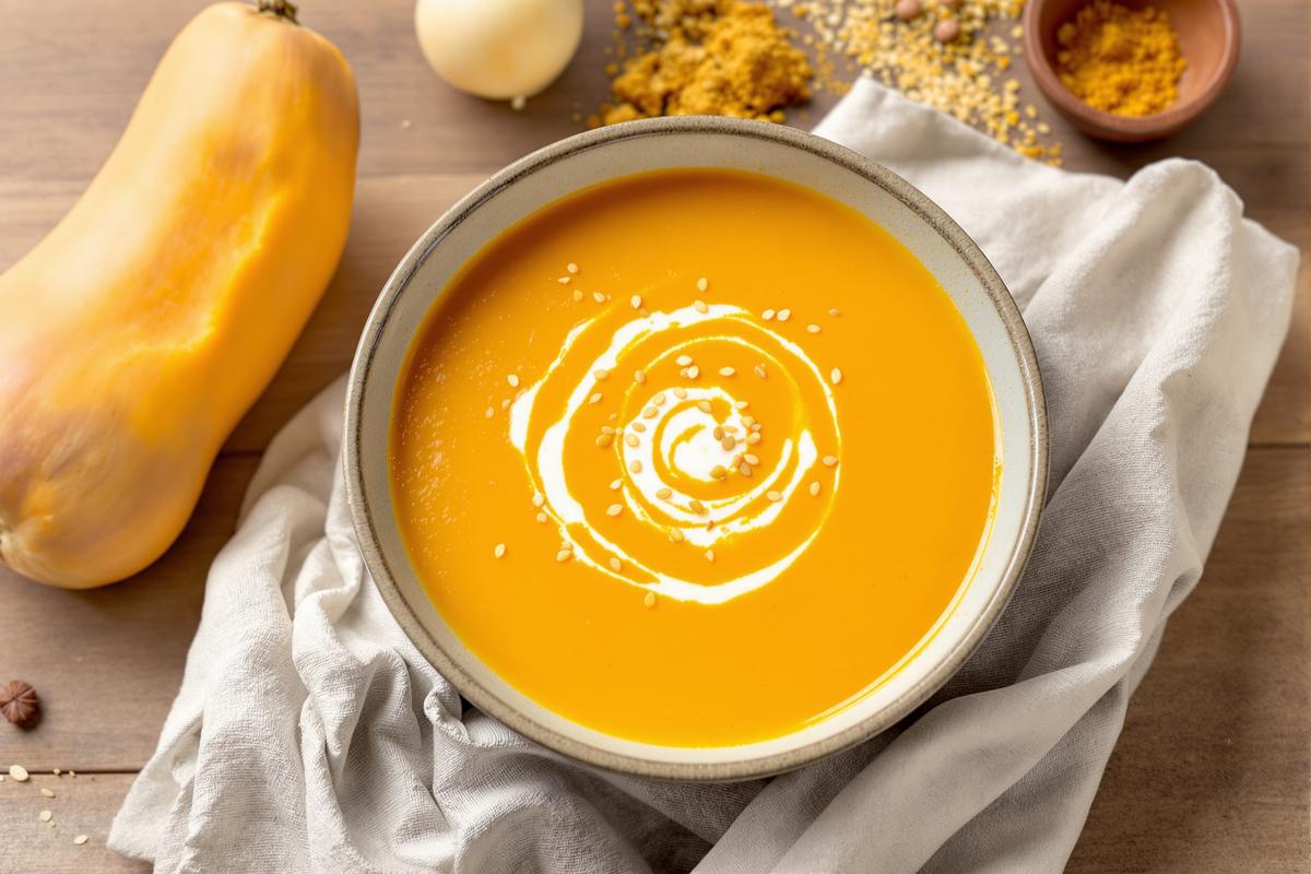 Comment préparer un velouté butternut poireaux au curry doux facilement ...